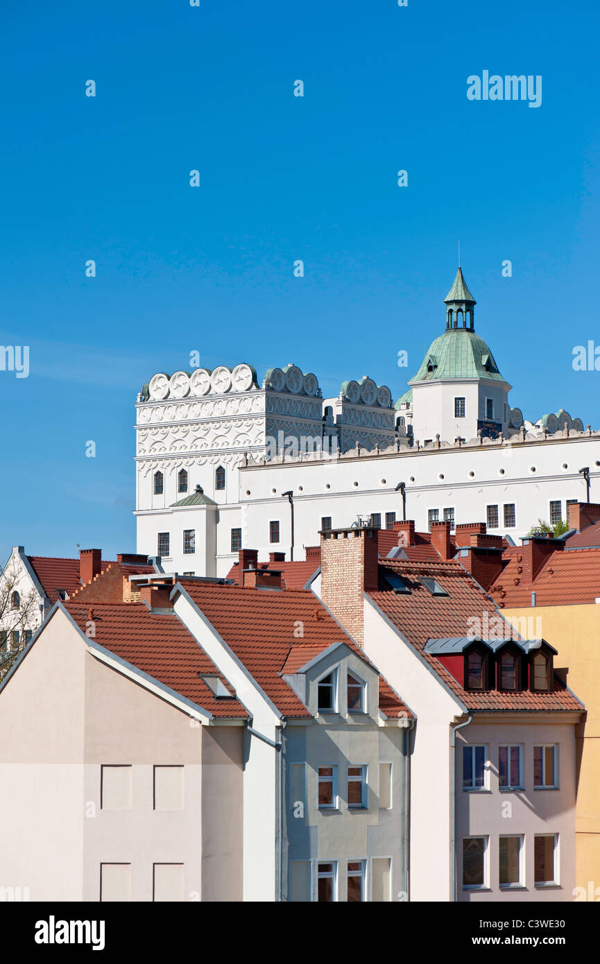 Schloss der Pommerschen Herzöge und restaurierte Altstadt, Stettin ...