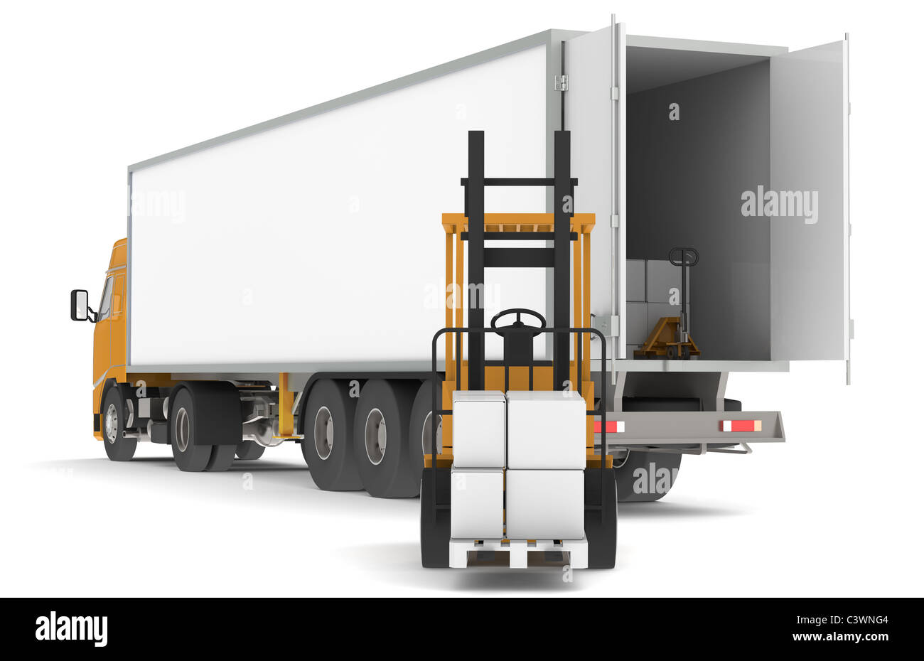 Lkw auflieger heck -Fotos und -Bildmaterial in hoher Auflösung – Alamy