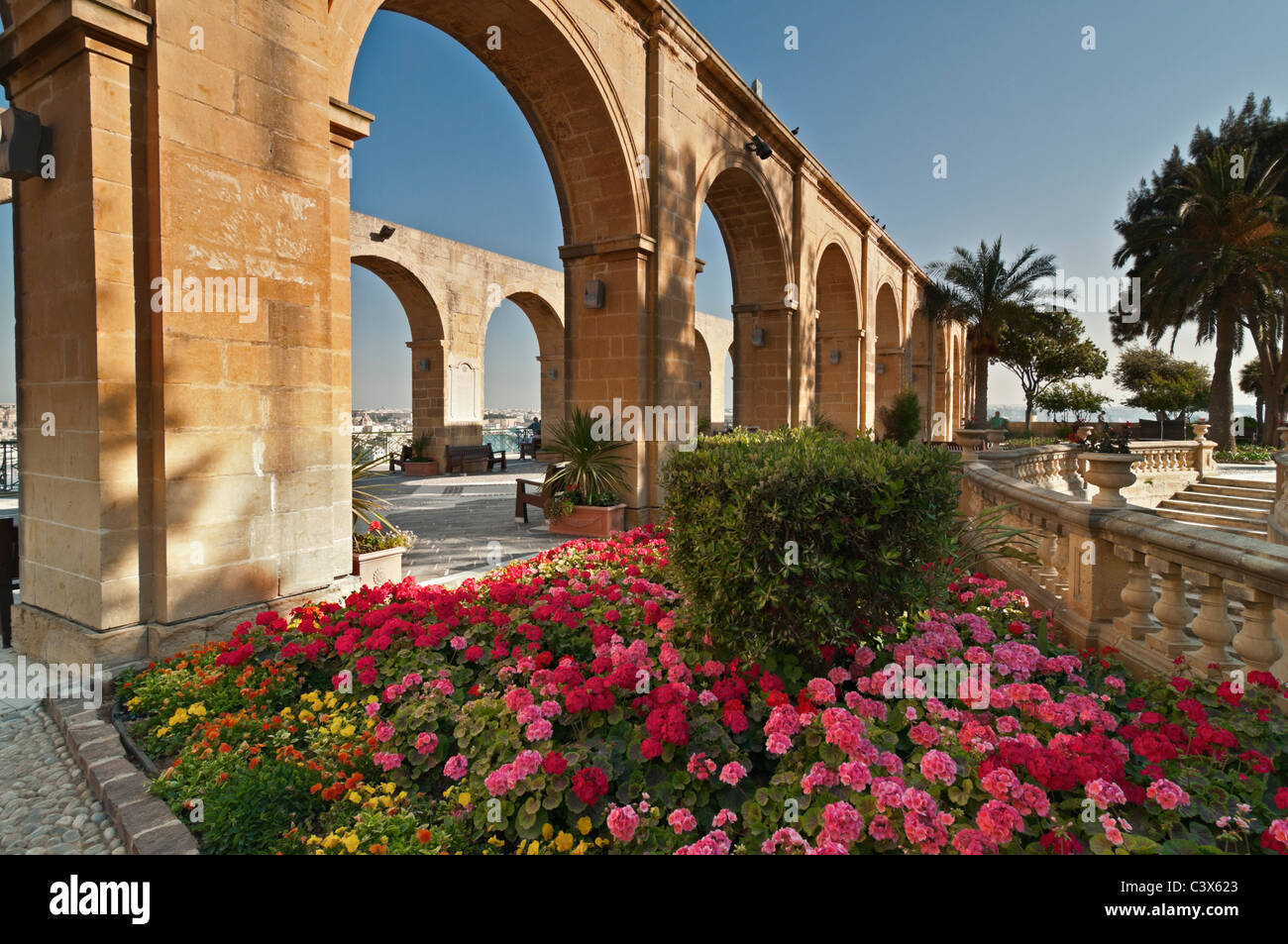 Upper Barrakka Gardens Valletta Malta Stockfoto, Bild: 36840219 - Alamy