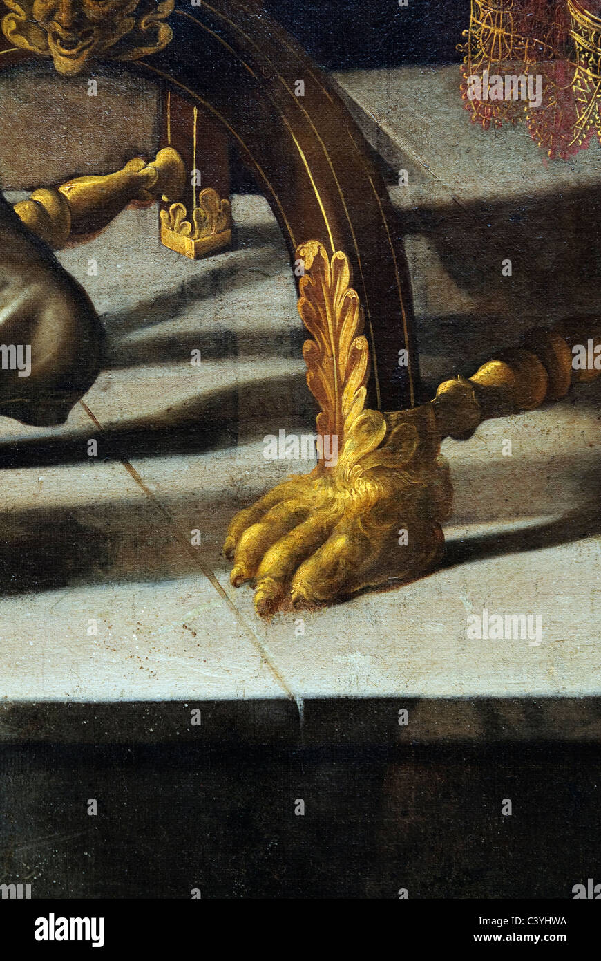 Detail: Esther vor Ahasverus von Artemisia Gentileschi Stockfotografie ...