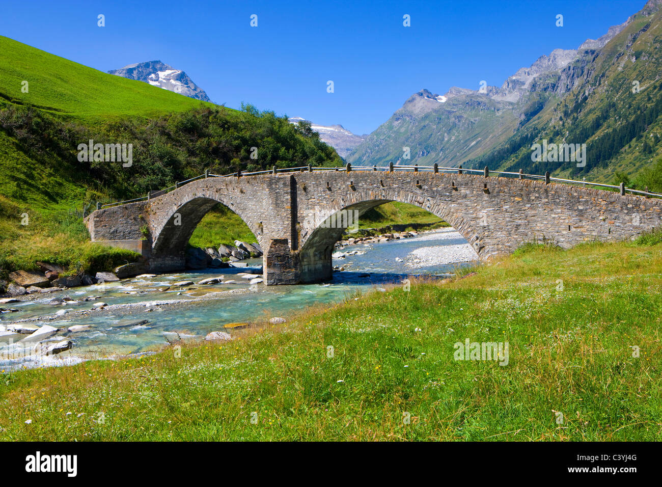 Hinterrhein, Schweiz, Kanton Graubünden, Graubünden, Rheinwald, Fluss ...