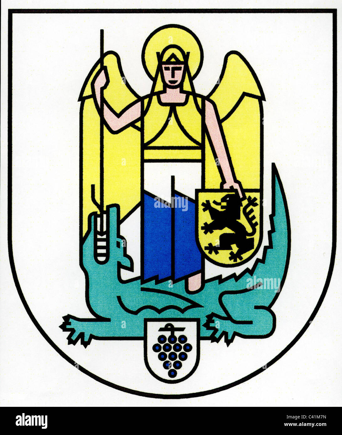 Wappen / Embleme, Jena, Stadtwappen, Thüringen, Deutschland, Zusatz ...