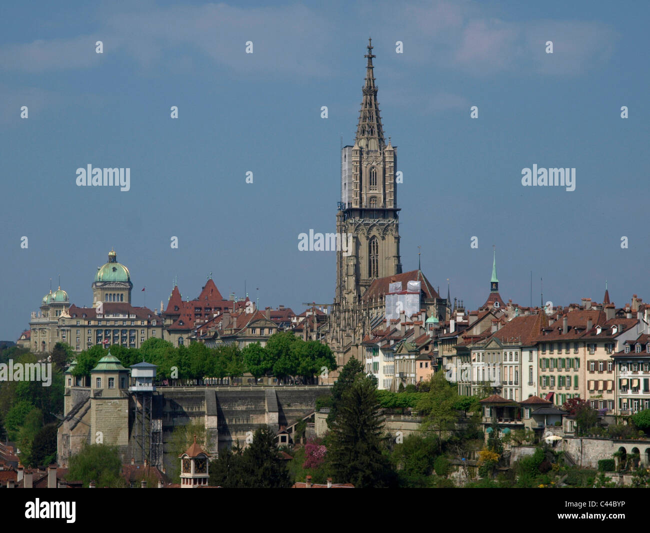 Aare, Altstadt, Bern, Schweiz, Bundestag, Gebäude, Kathedrale, Münster ...