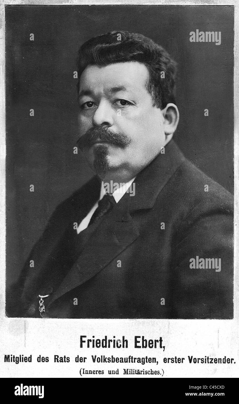 Friedrich Ebert, 1918 Stockfotografie - Alamy
