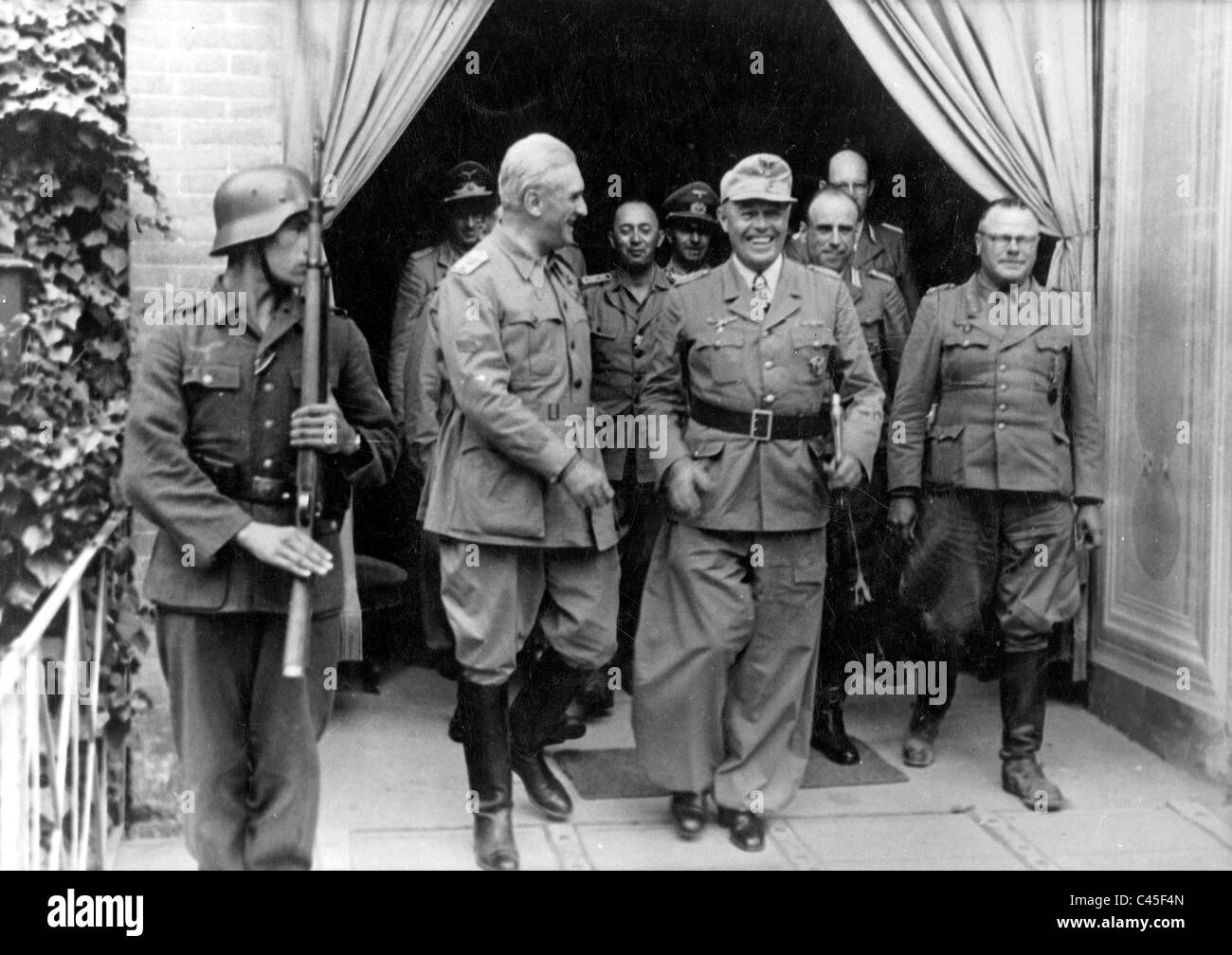 Albert Kesselring, Rodolfo Graziani Stockfotografie - Alamy