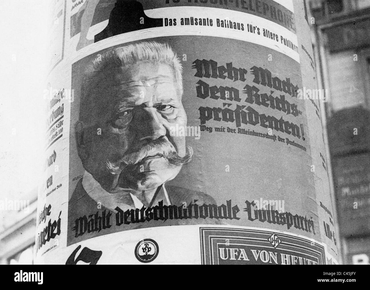 Wahlplakat der DNVP für den Reich-Wahlen am 6. November 1932 ...