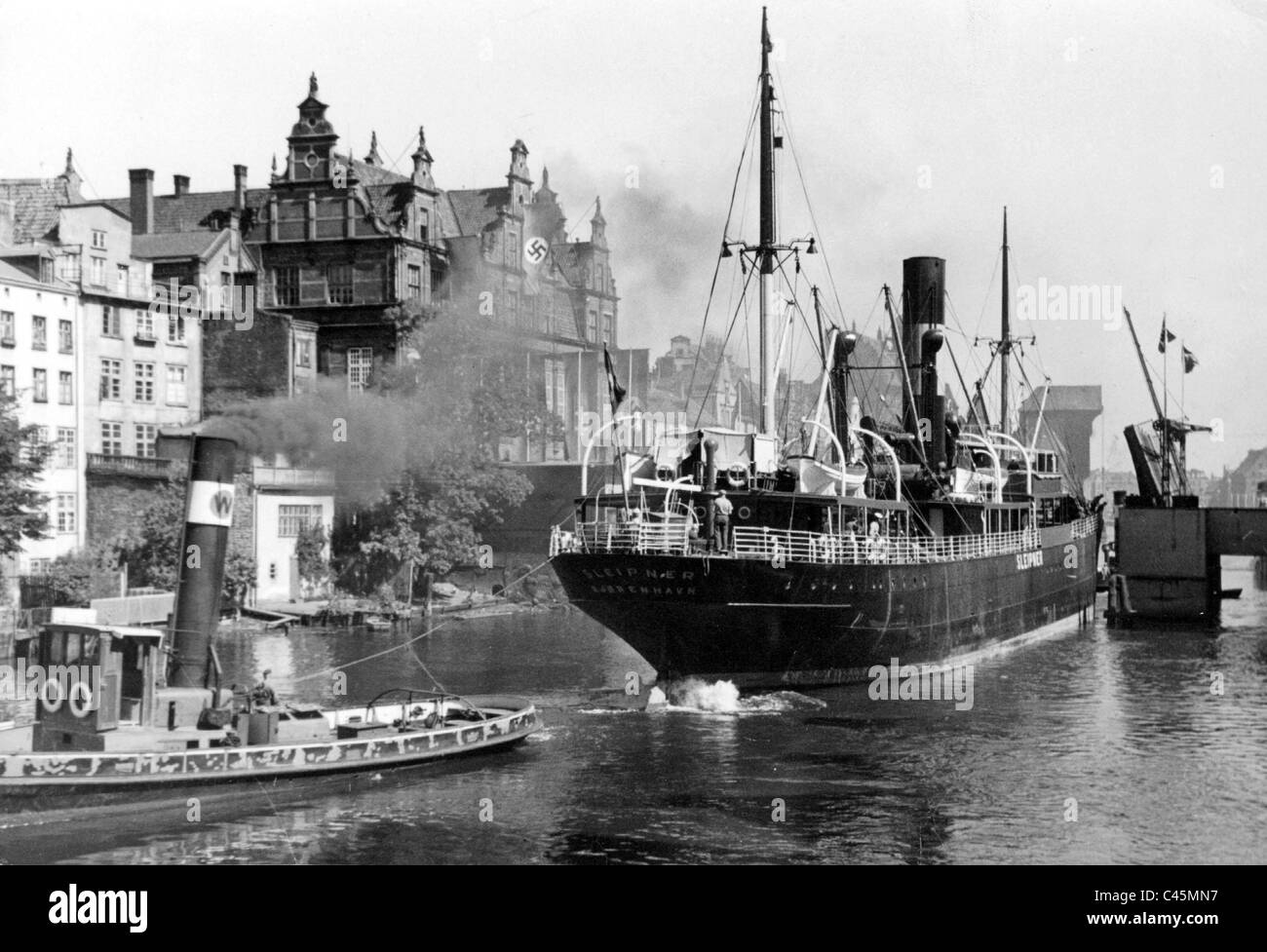 Der Hafen von Danzig 1939 Stockfotografie - Alamy