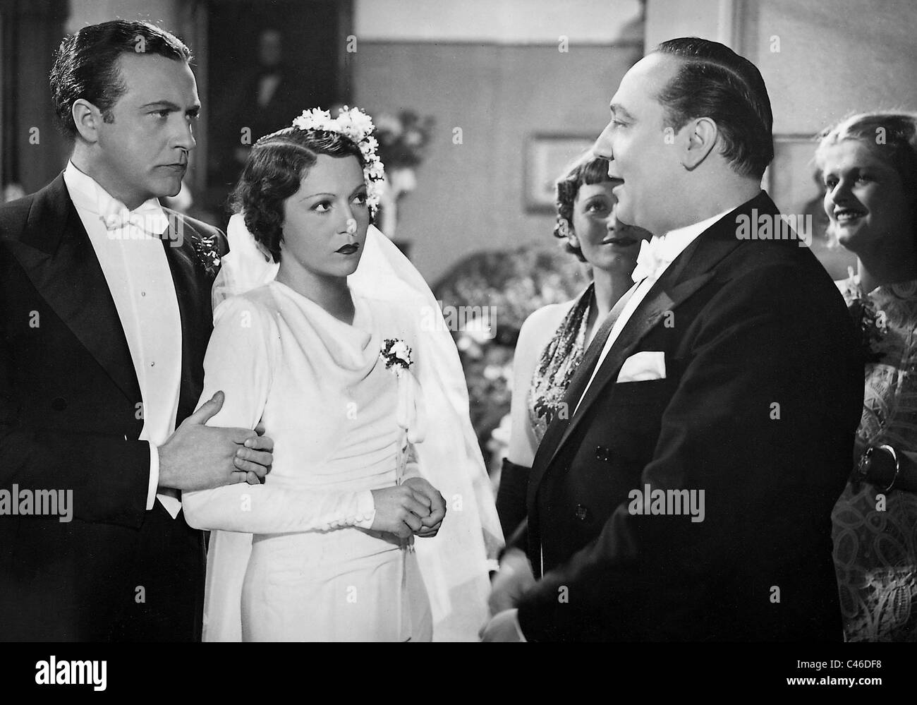 Willy Fritsch, Kaethe von Nagy und Carl Kuhlmann in "Am Seidenen Faden ...