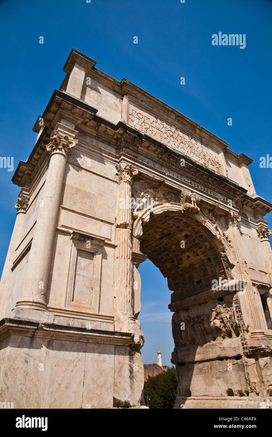 Der Bogen von Titus auf dem Forum Romanum Stockfotografie - Alamy
