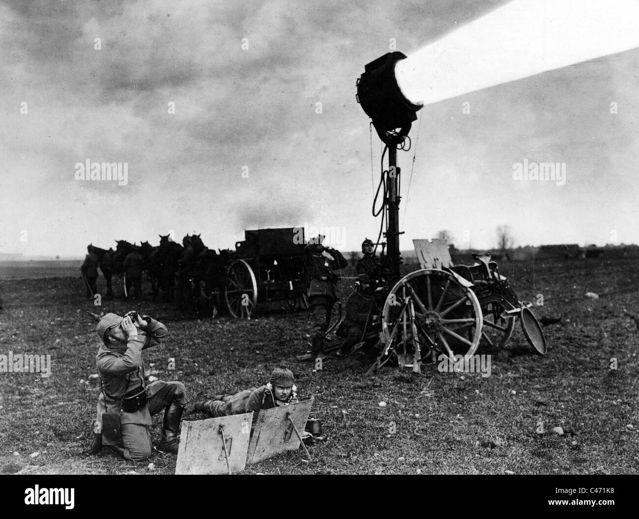 Deutsche Scheinwerfer im ersten Weltkrieg 1914-1918 Stockfotografie - Alamy