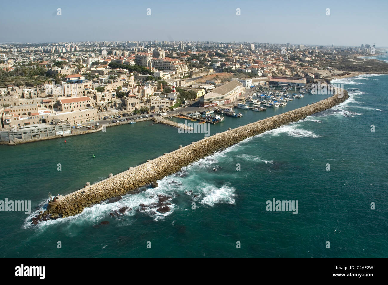 Luftbild der antiken Hafenstadt Jaffa Stockfotografie - Alamy