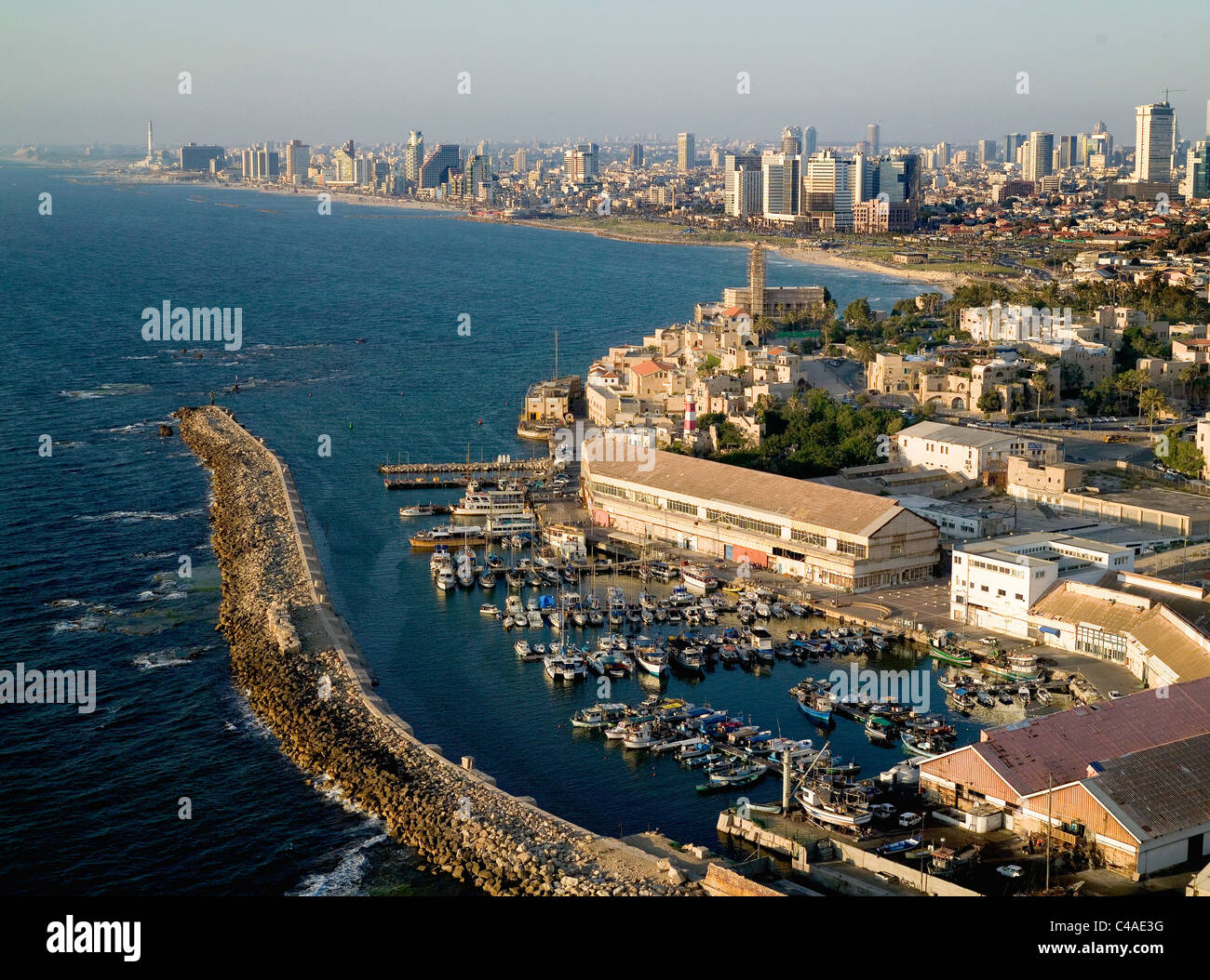 Luftbild der antiken Hafenstadt Jaffa Stockfotografie - Alamy