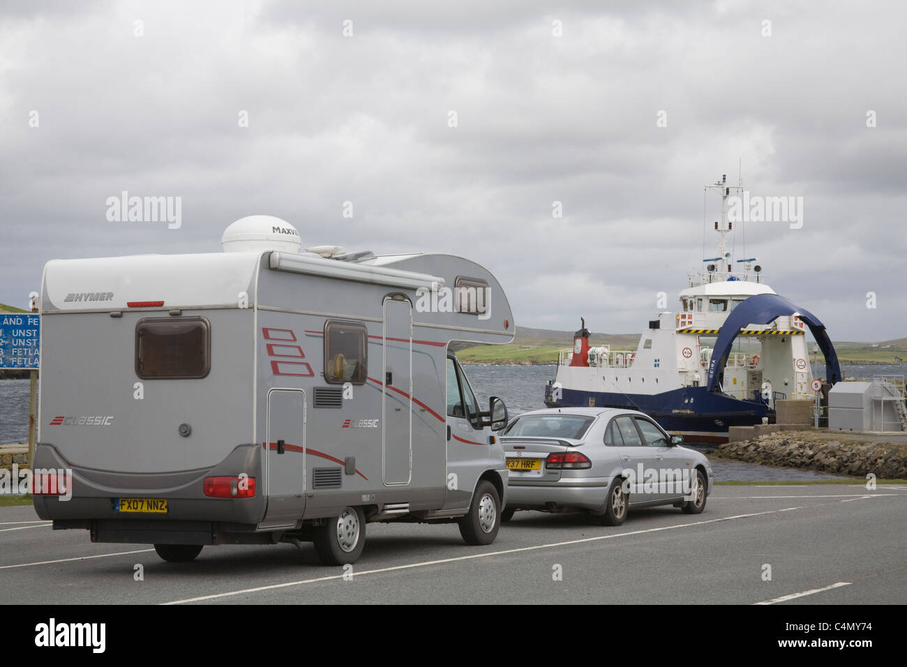 Gutcher Ferry Terminal schreien Shetland Inseln Schottland nach Hause ...
