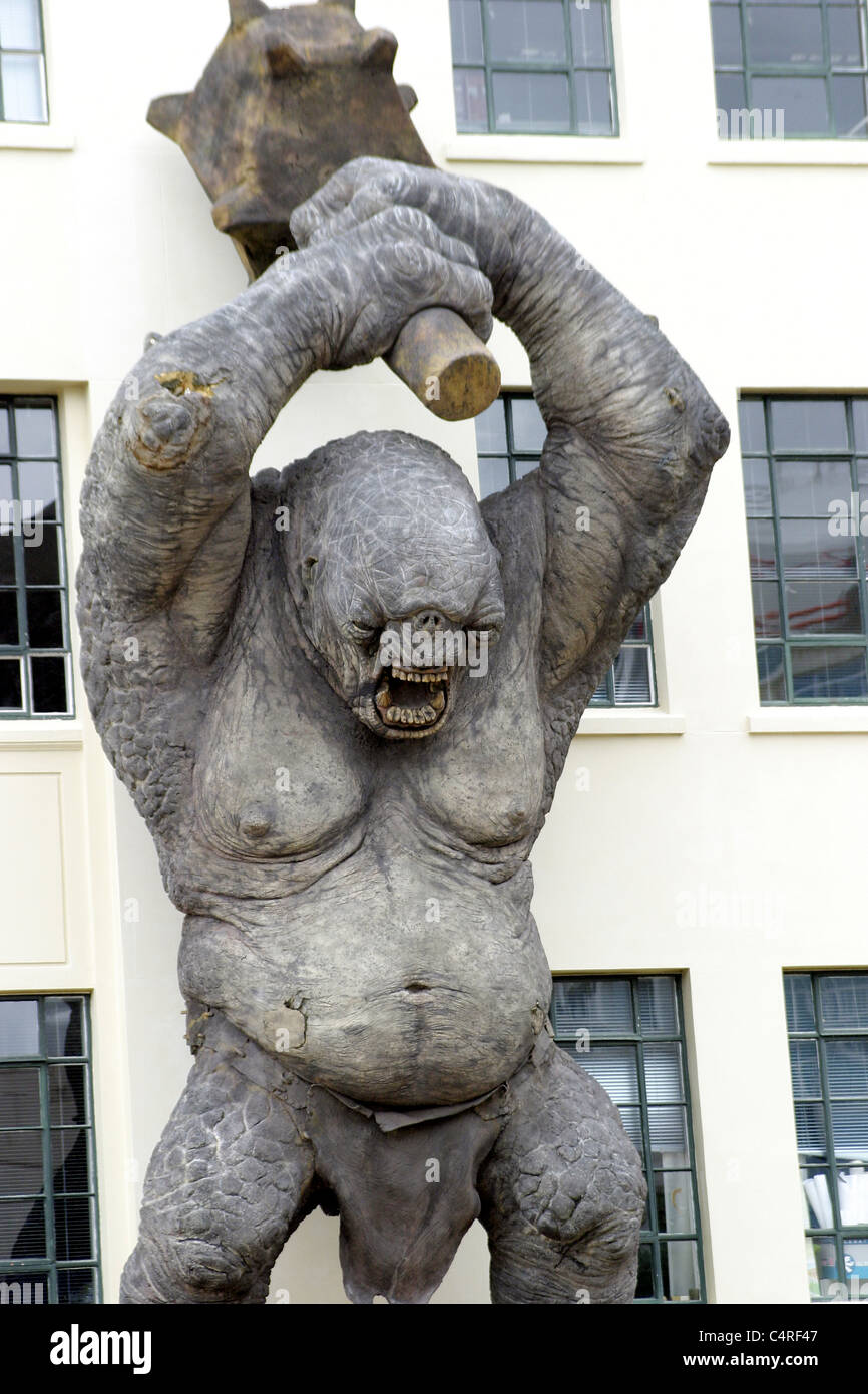 Statue des Orks aus Herr der Ringe, Wellington, Neuseeland ...