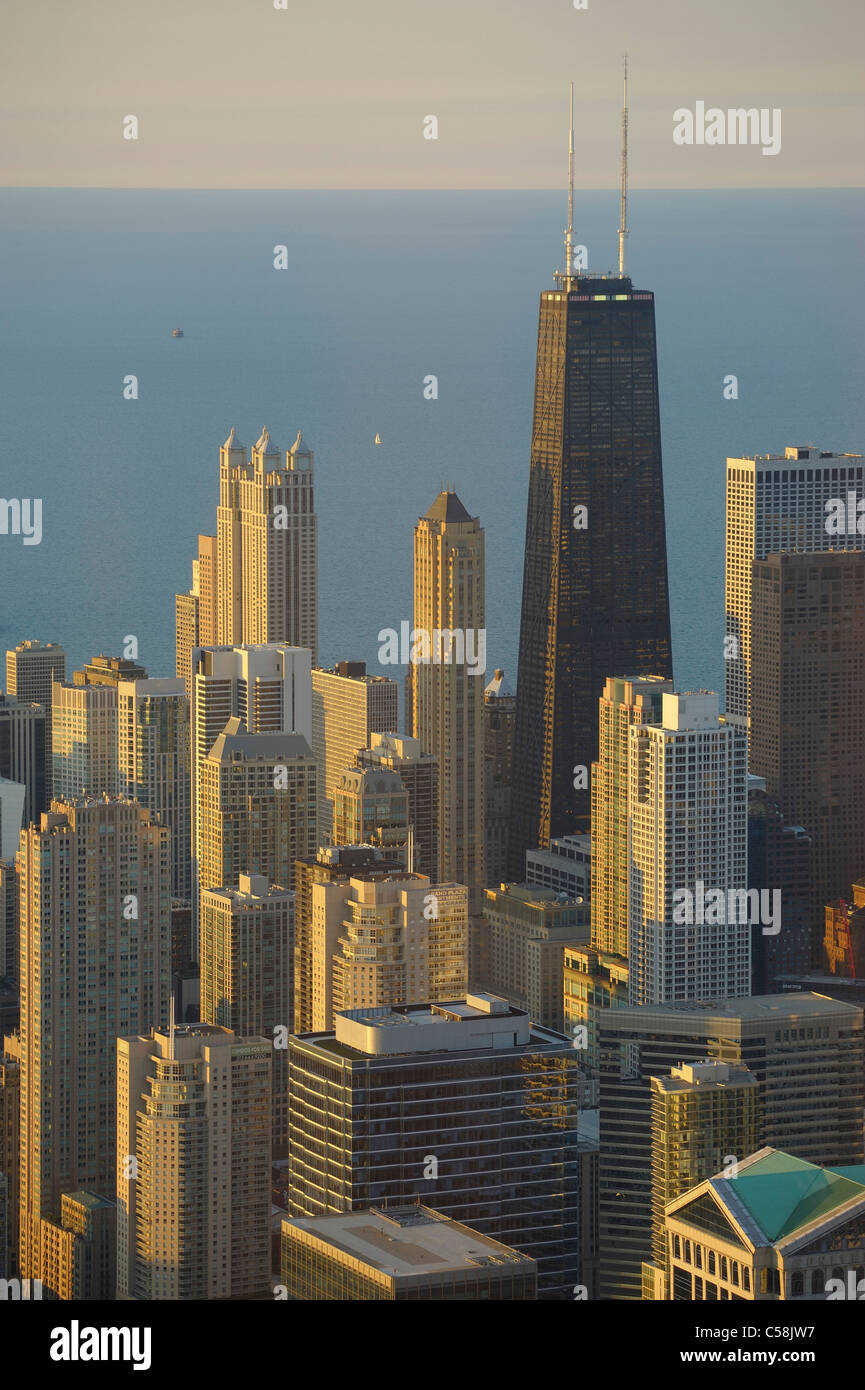 Chicago, von oben, vom Willis Tower, Chicago, Illinois, USA, USA ...