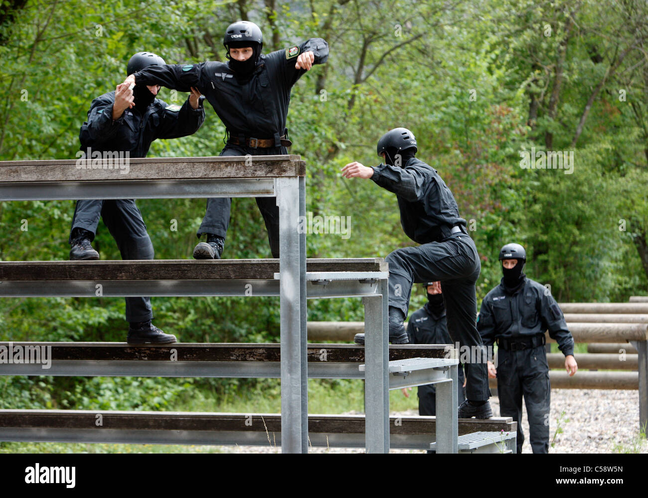 Ausbildung Bereich der deutschen Polizei SWAT-teams. Geisel ...
