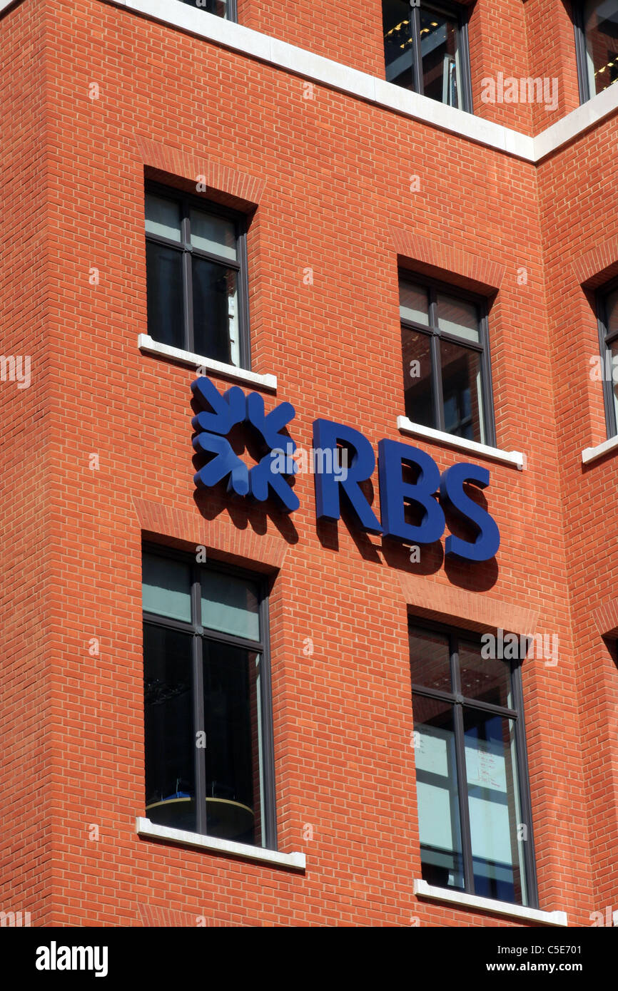 RBS Bank Logo, Brindley Place, Birmingham, England, UK Stockfotografie ...