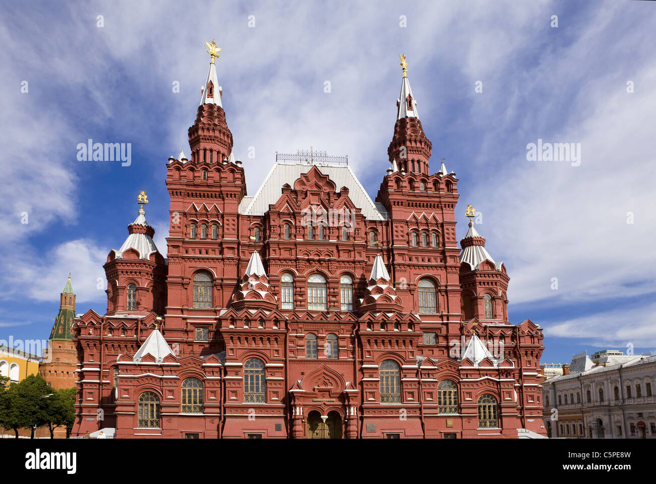 Historisches Museum am Roten Platz in Moskau, Russland Stockfotografie ...