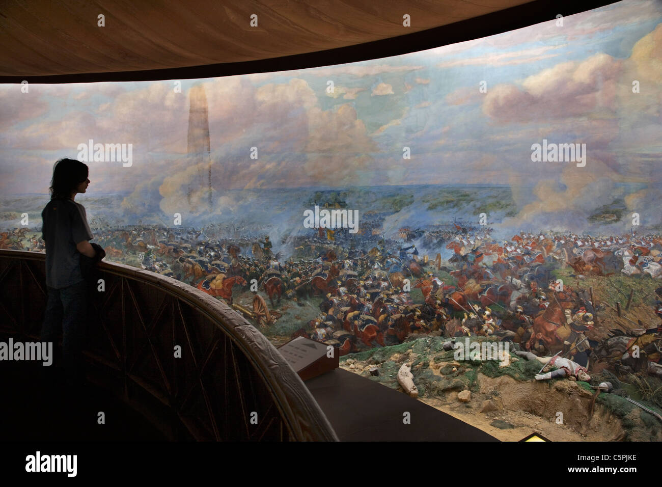 Das Panorama, ein riesiges 360° Fresko der Schlacht von Waterloo bei ...