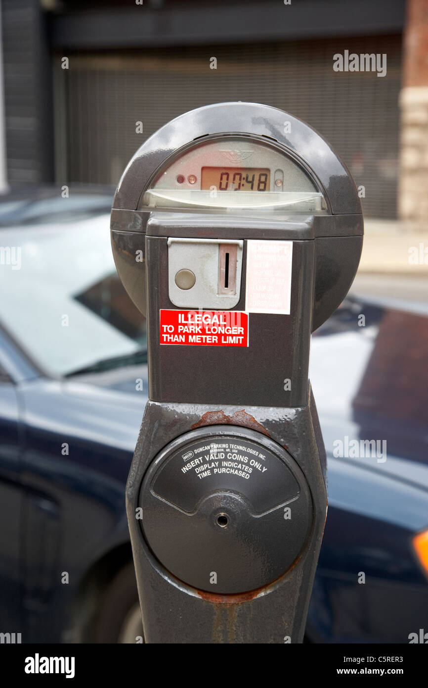 Münz Parkuhr mit Restzeit in der Innenstadt von Nashville Tennessee USA ...