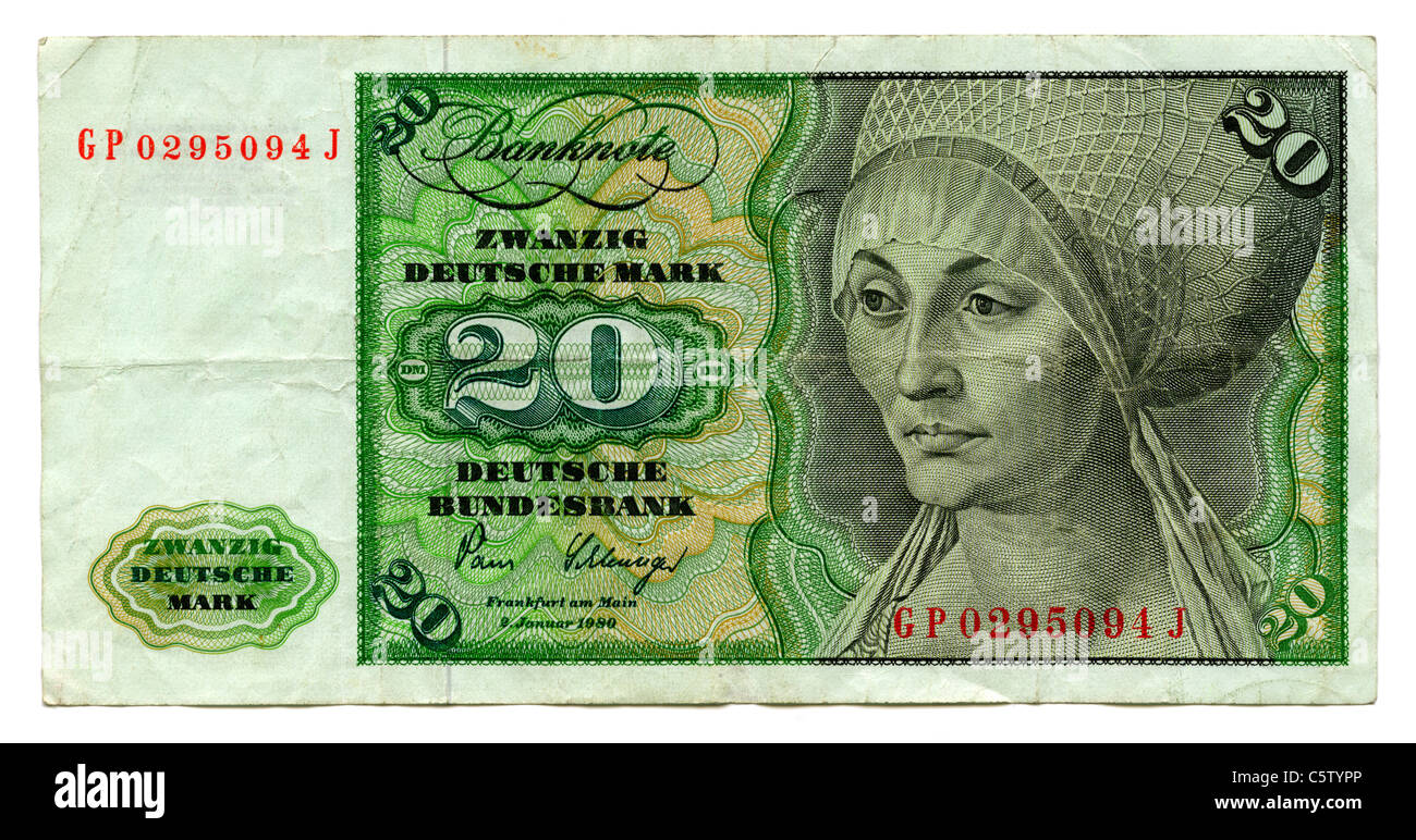 Deutsche Banknoten, Deutsche Mark Stockfotografie - Alamy