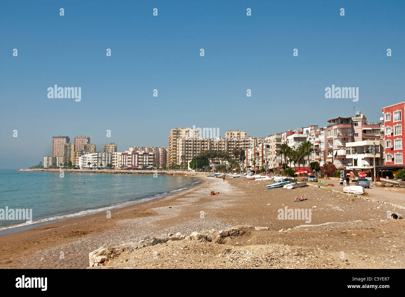 Strand Meer Mersin Türkei moderne Architektur Neustadt Stadt Türkisch ...