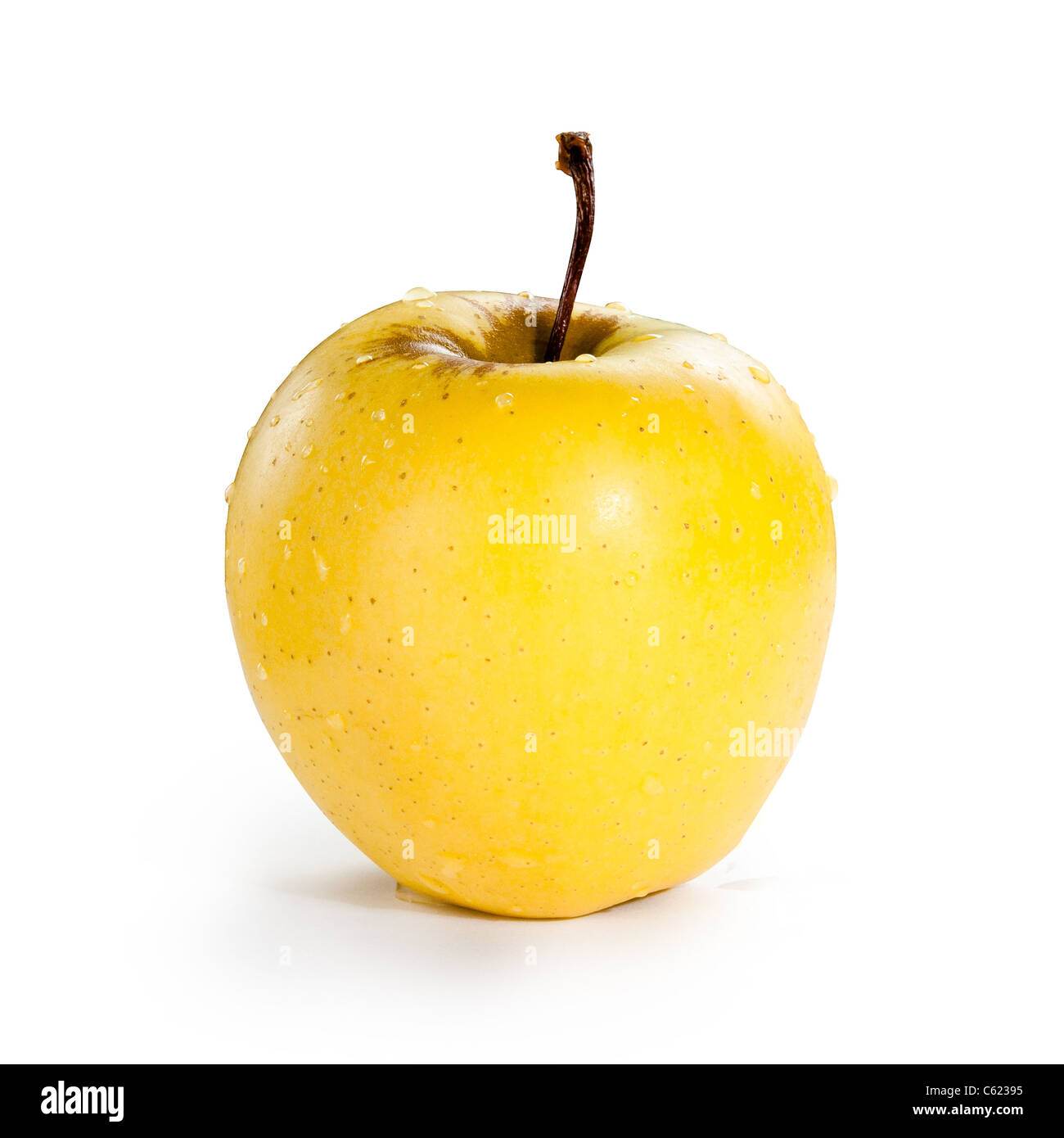 Goldener apfel lecker isoliert auf weiss -Fotos und -Bildmaterial in ...
