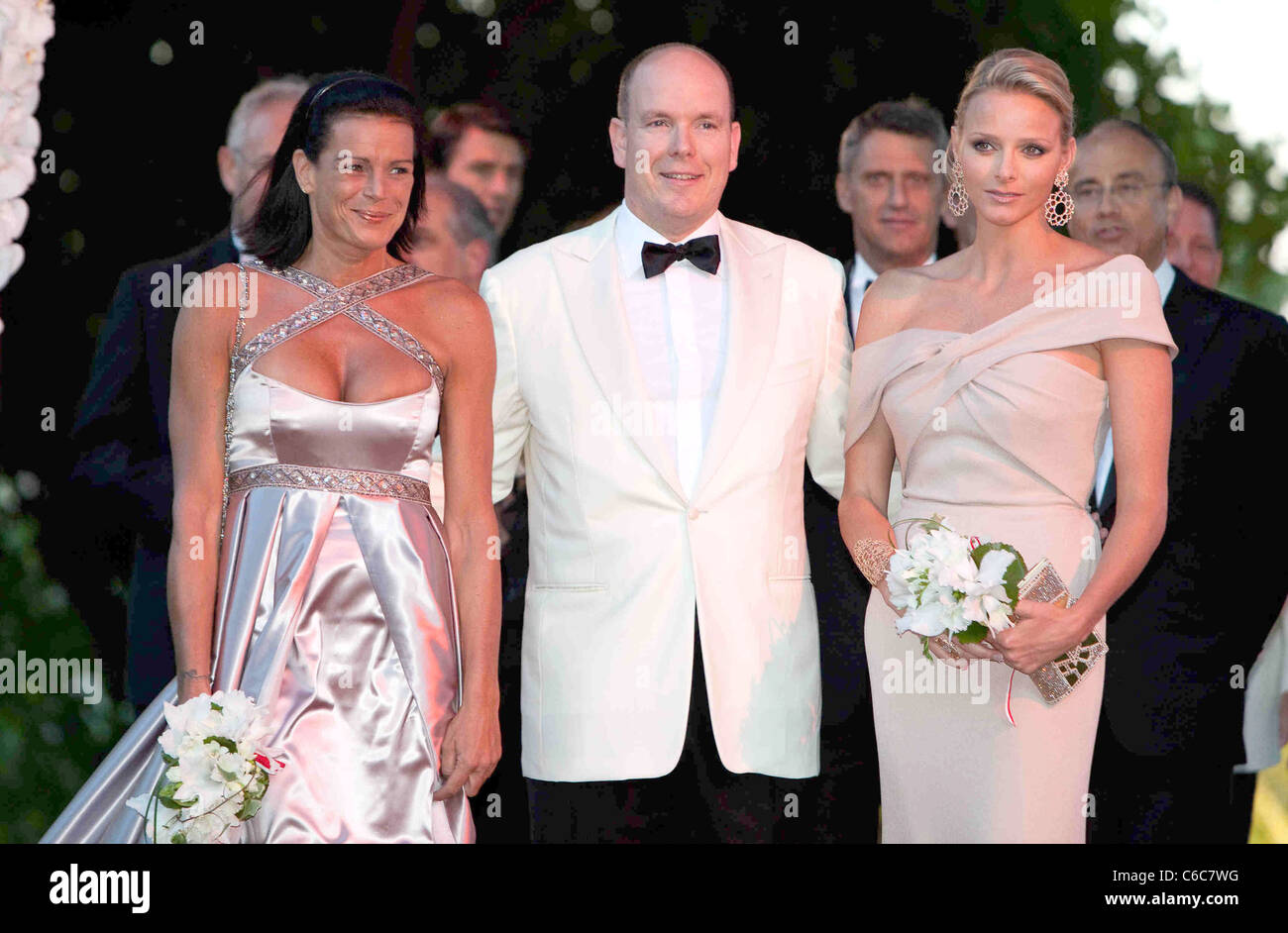 Prinzessin Stephanie, Fürst Albert II. von Monaco und seine Verlobte ...