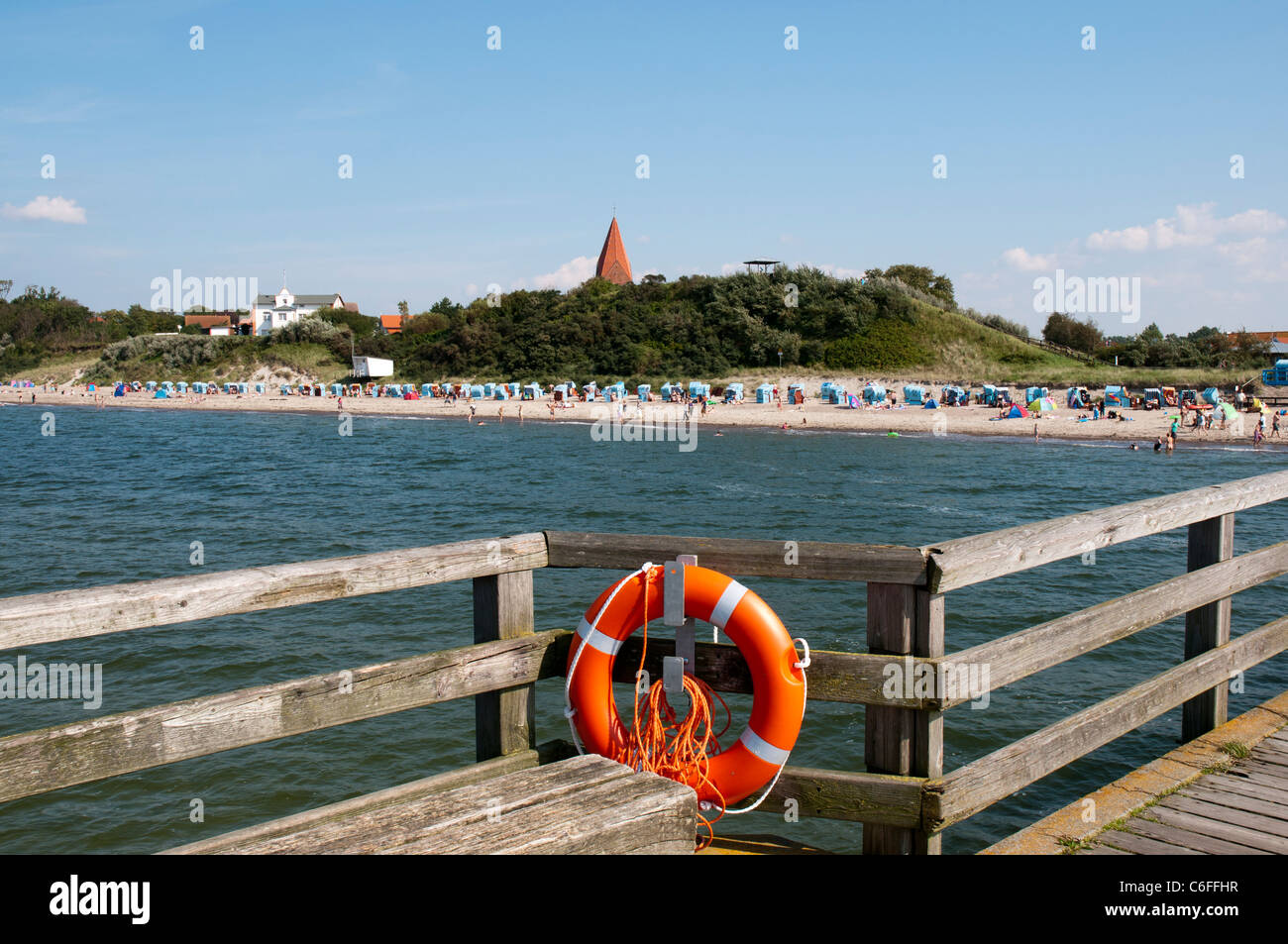 Rerik - Blick von der Seebrücke, Strand, Ostsee, Mecklenburg-Vorpommern ...