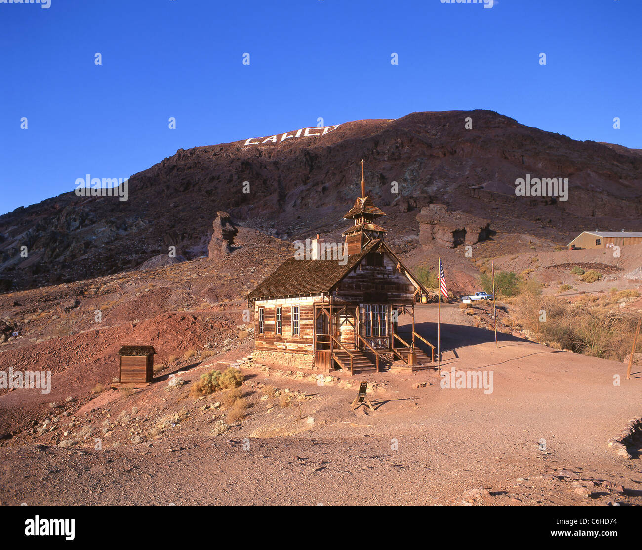 Old School House, Bergbau Geisterstadt Calico Barstow, San Bernardino ...