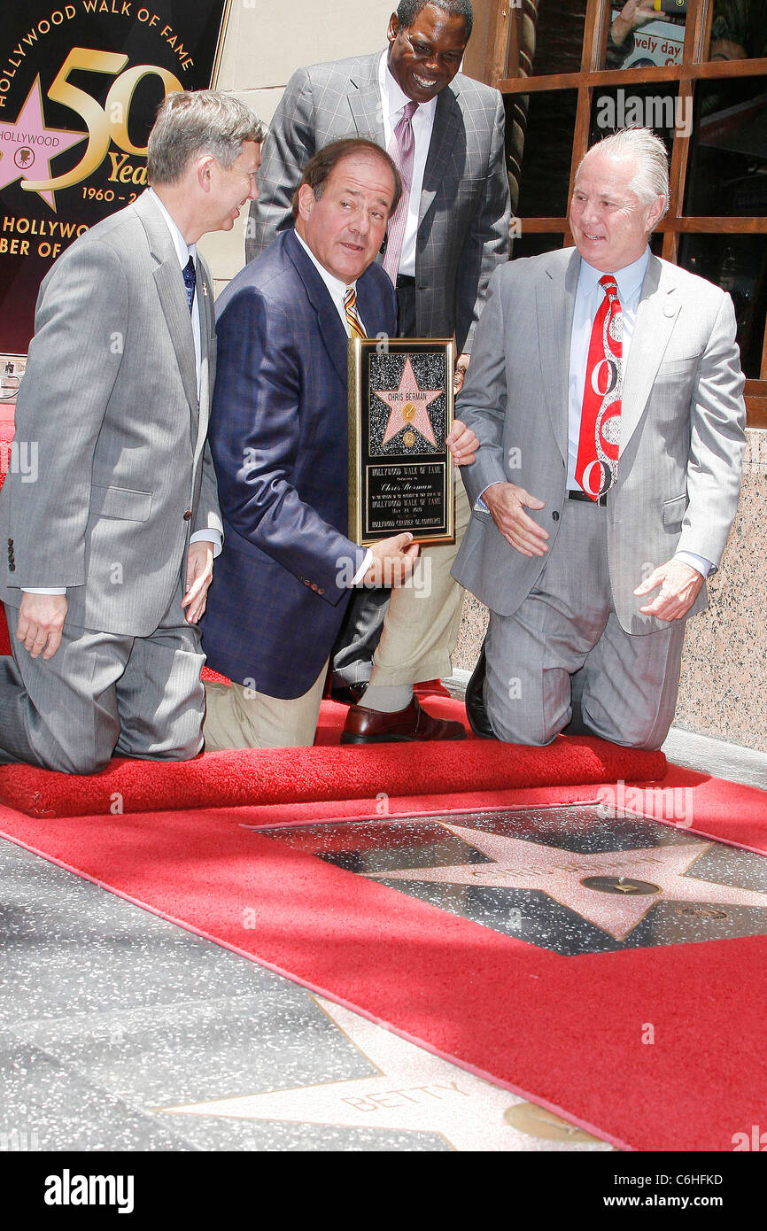 Leron Gubler, Chris Berman, Tom Jackson und Tom LeBonge ESPNs Chris ...