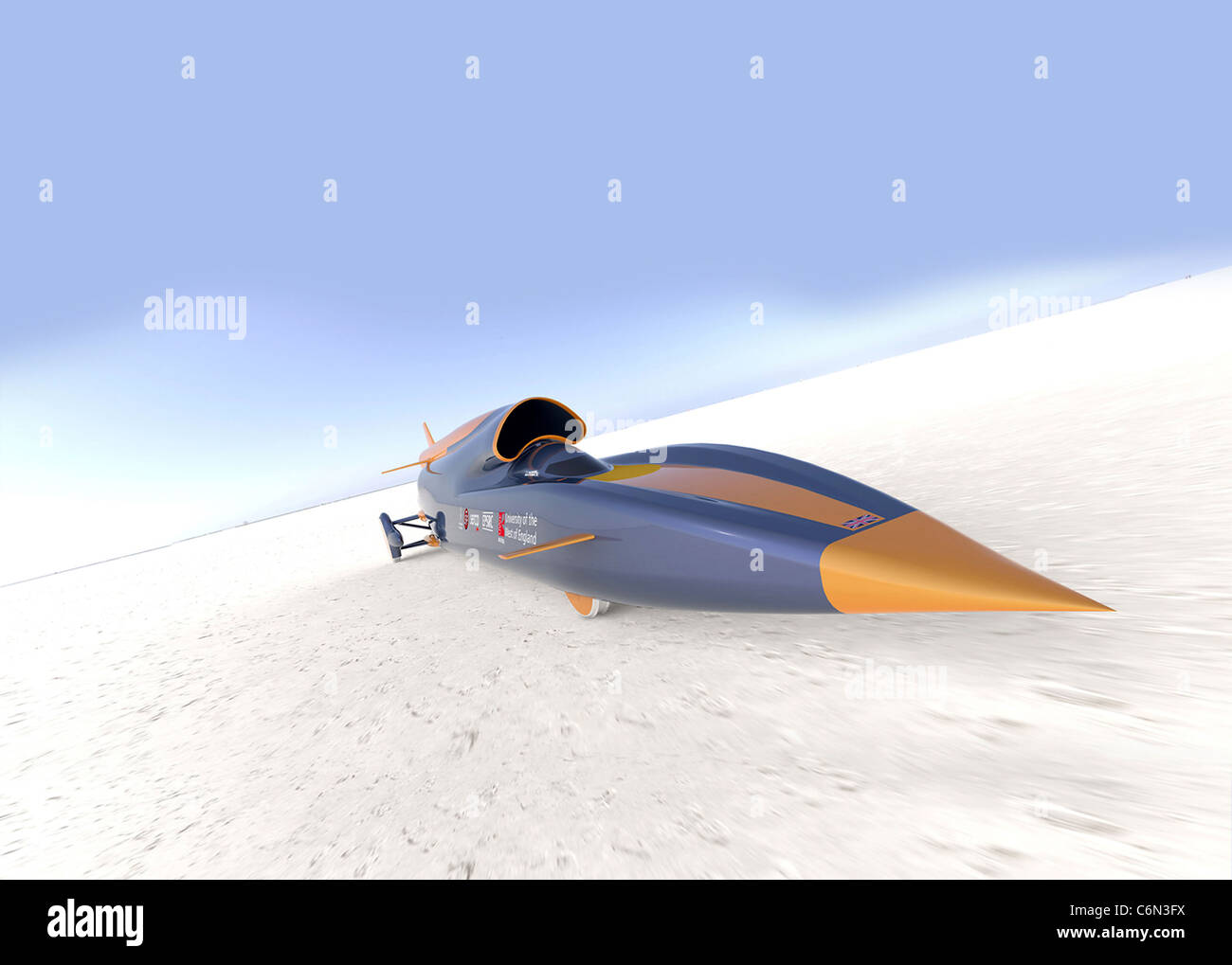 Bluthund SuperSonic Car das britische Team, in der Hoffnung, ein Auto ...