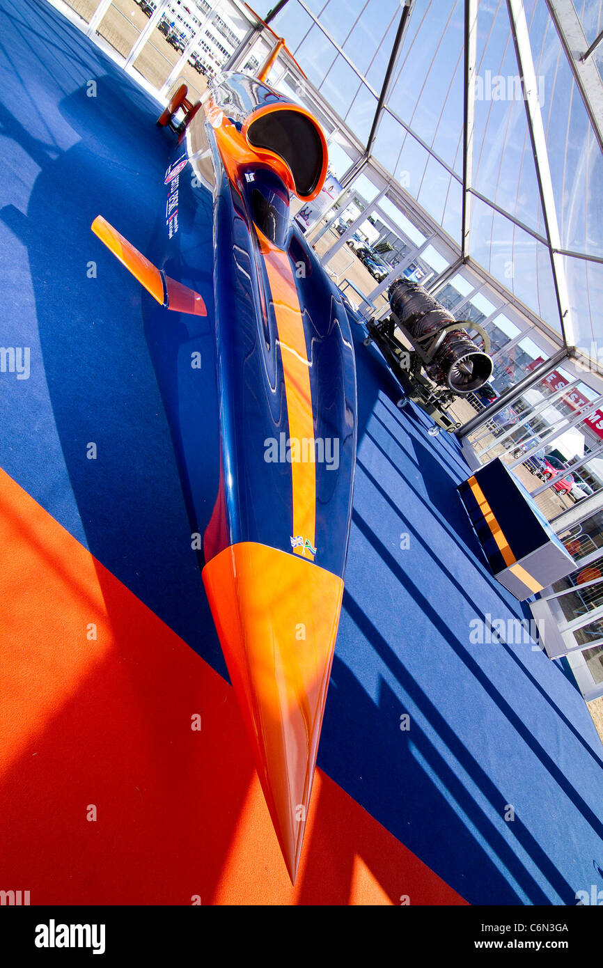 Bluthund SuperSonic Car das britische Team, in der Hoffnung, ein Auto ...