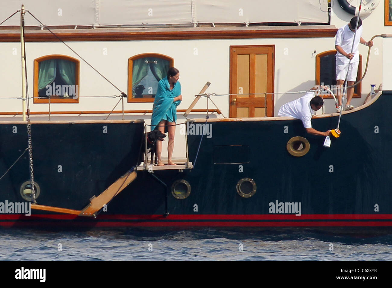 Prinzessin Caroline von Monaco auf dem Boot Pacha III während des Grand ...