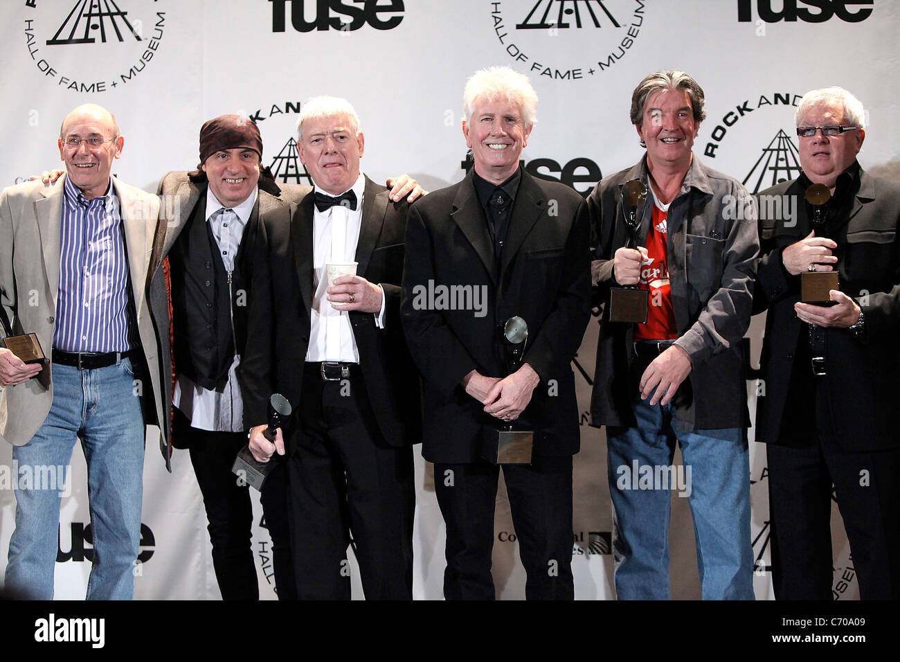 Steven Van Zandt (2. von links) mit Rekruten Bernie Calvert, Allan ...