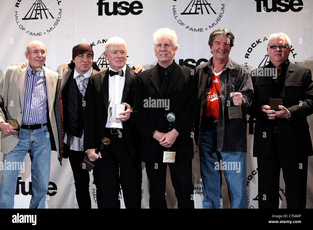 Steven Van Zandt (2. von links) mit Rekruten Bernie Calvert, Allan ...