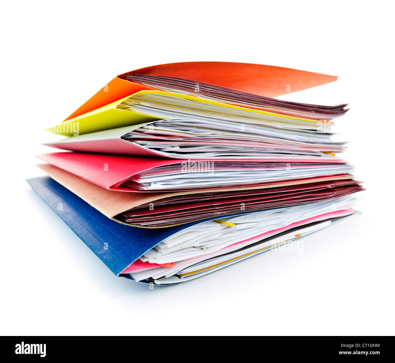 Stack file folders documents -Fotos und -Bildmaterial in hoher ...