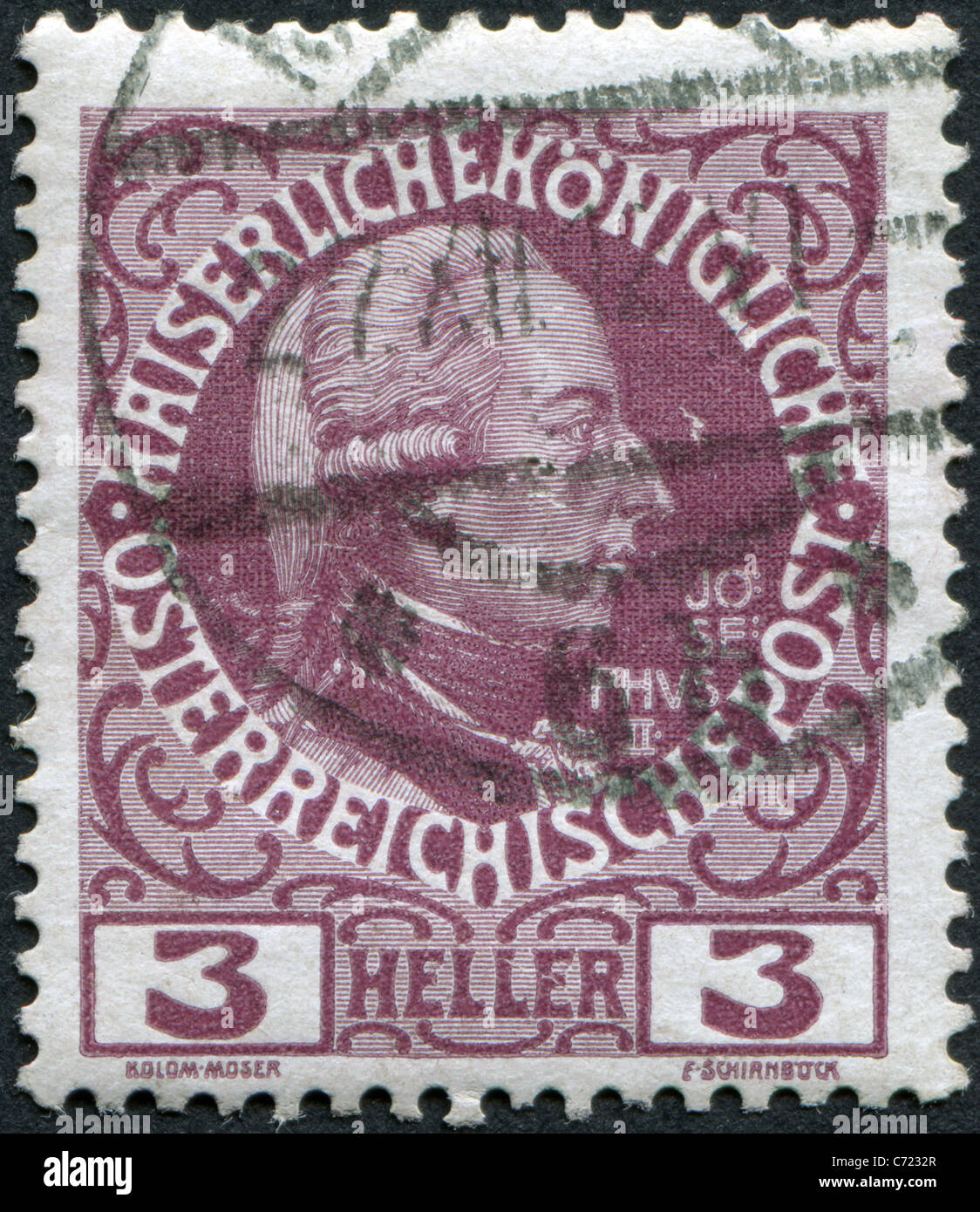 Österreich - 1908: Eine Briefmarke gedruckt in Österreich, zeigt Joseph ...