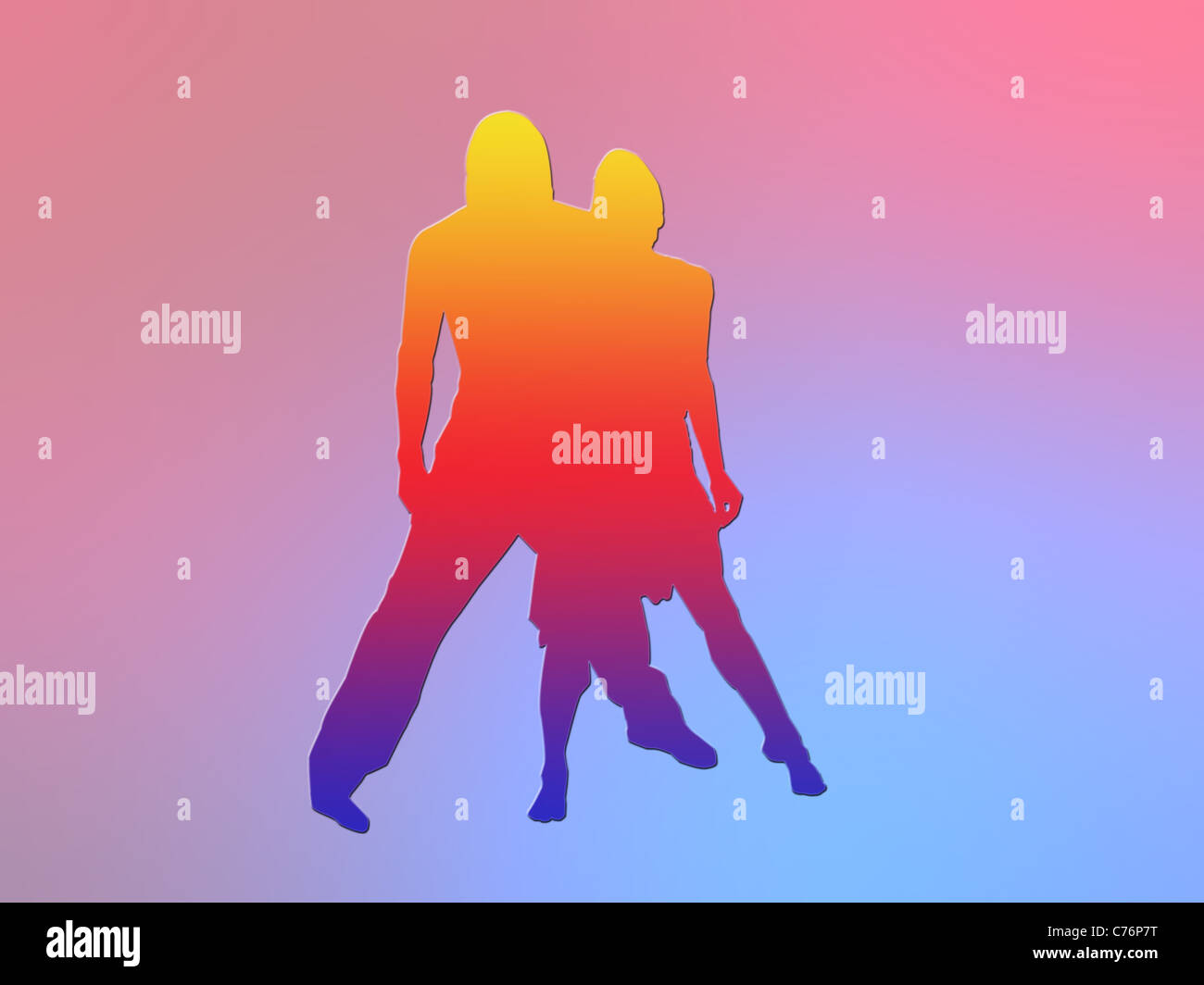 Dancing couple man woman silhouette -Fotos und -Bildmaterial in hoher ...
