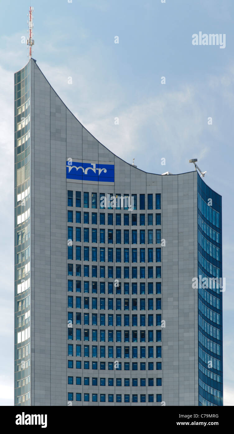 City-Hochhaus Wolkenkratzer, Panorama Tower, MDR, Leipzig, Sachsen ...