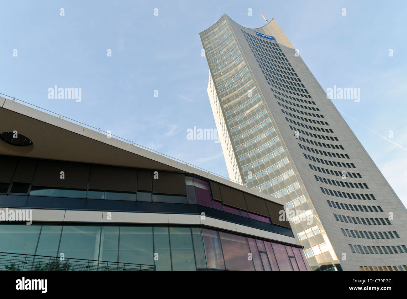 City-Hochhaus Wolkenkratzer, Panorama Tower, MDR, Leipzig, Sachsen ...