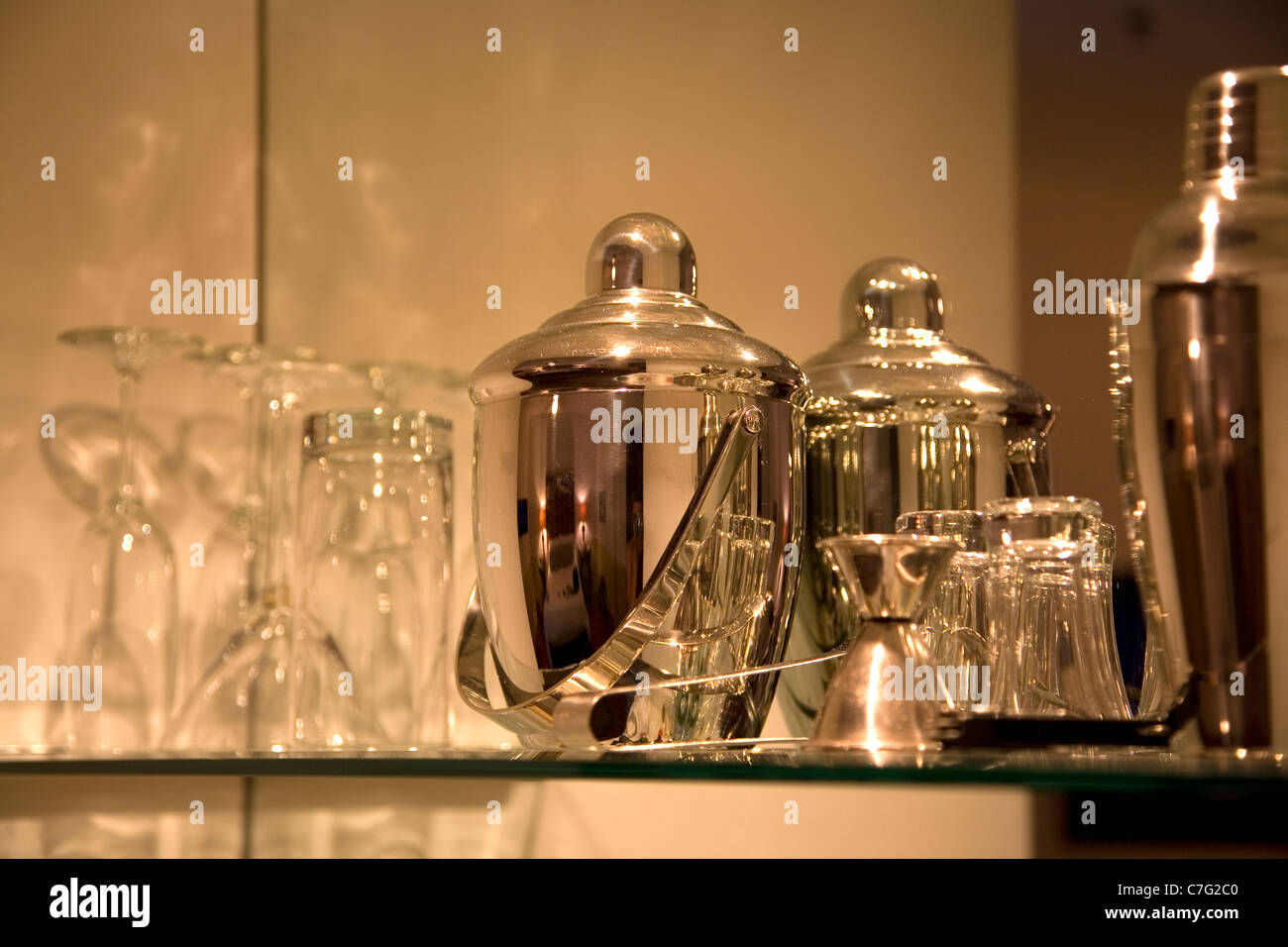 Colony Palms Bar Besteck - Eimer und shaker Stockfotografie - Alamy