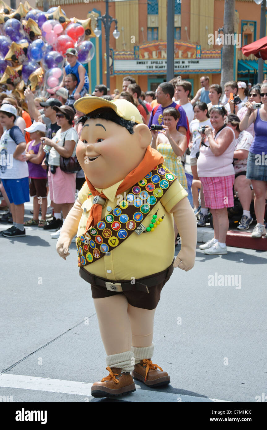 Russell von oben in den Disney-Pixar-Countdown zum Spaß parade in Walt ...
