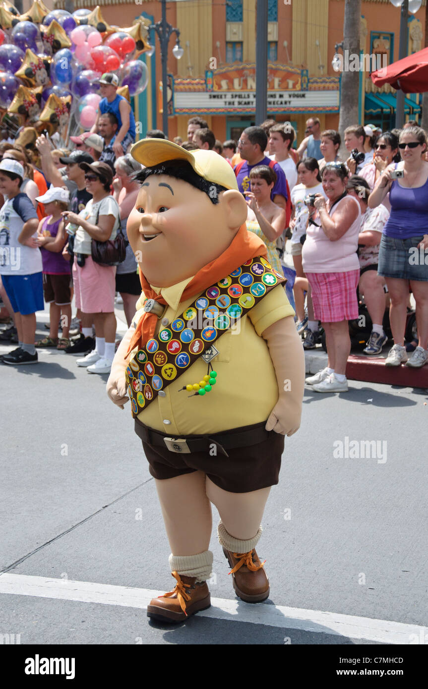 Russell von oben in den Disney-Pixar-Countdown zum Spaß parade in Walt ...