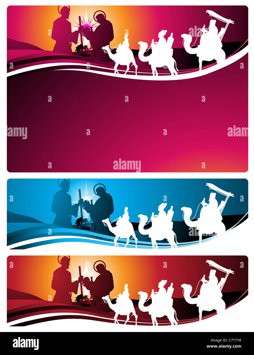 Abbildung in verschiedenen Formaten, horizontale Banner-Format und ...