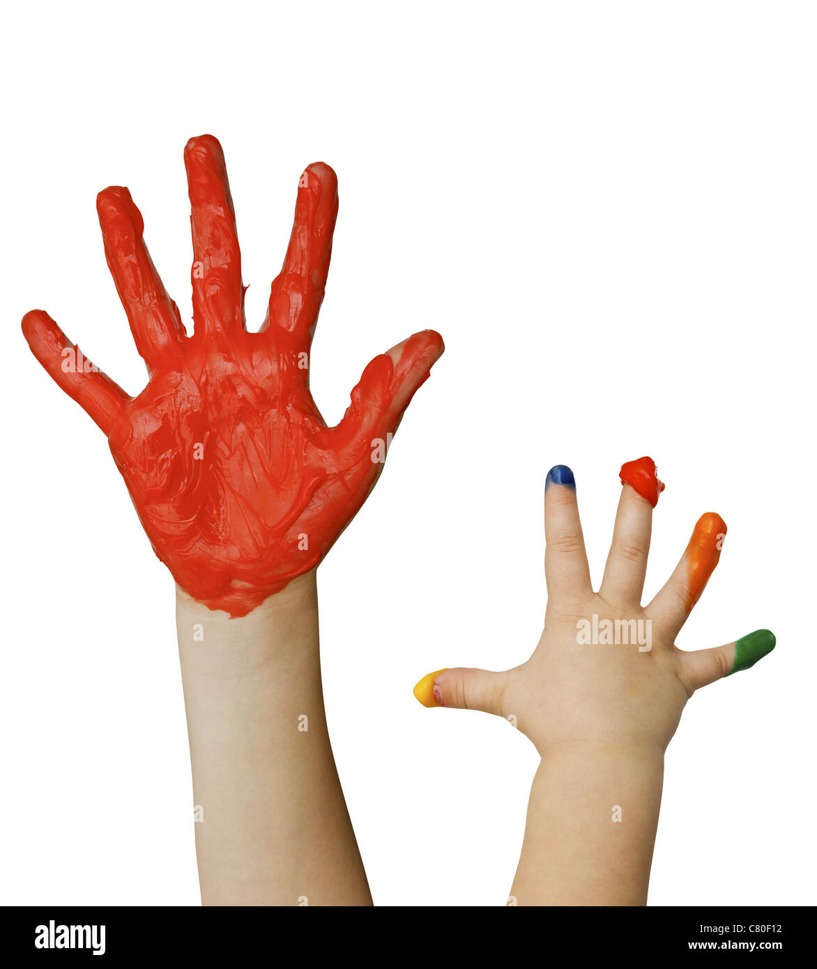 Kids Hands Isolated Stockfotos und -bilder Kaufen - Alamy