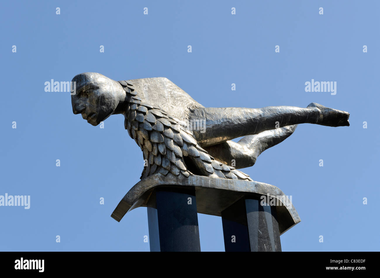 "El Sireno" (1991)-Skulptur eines Mer-Mannes durch Francisco Leiro am ...