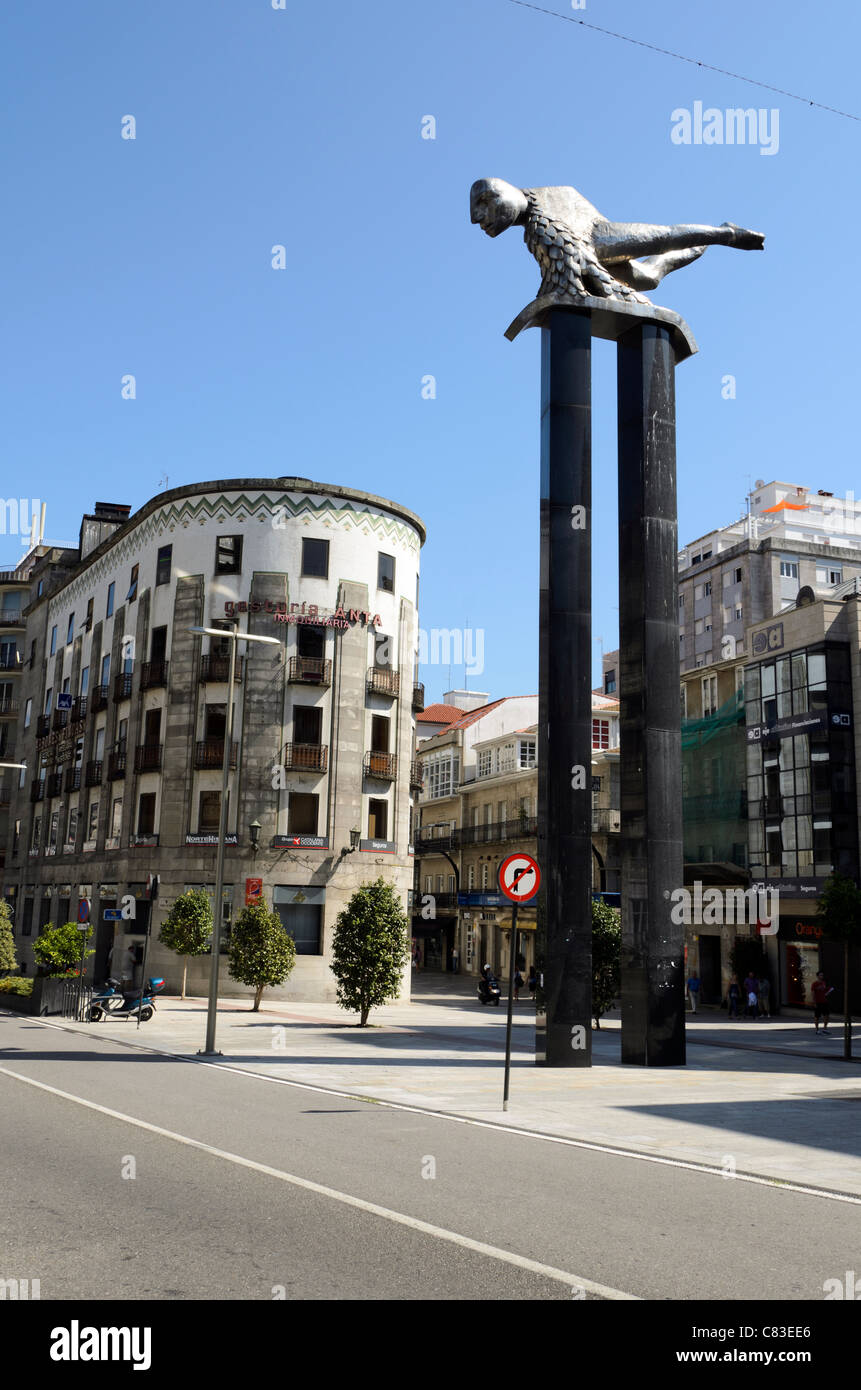 "El Sireno" (1991)-Skulptur eines Mer-Mannes durch Francisco Leiro am ...