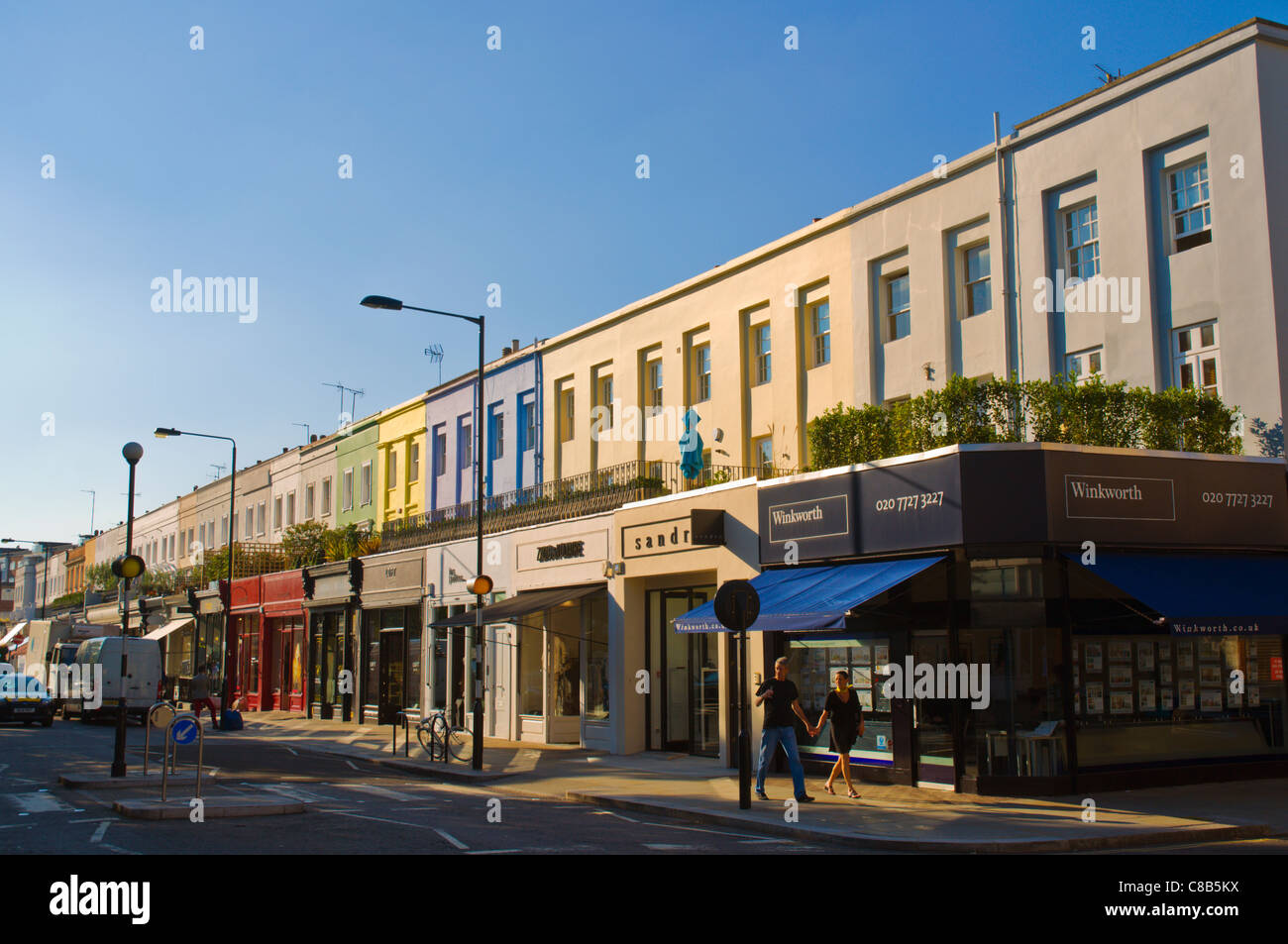 Westbourne Grove Street Stadtteil Notting Hill London England UK Europe ...
