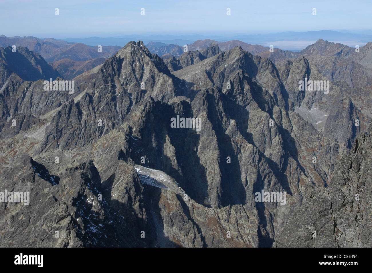 Rysy Peak (2.499 m) vom Gipfel des Gerlach Spitze oder Gerlachovsky ...